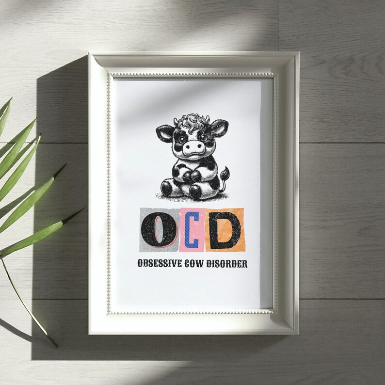 Obsessive Cow Disorder Png, Cute Cow SVG, Cow Mug Png, Heifer, Muzzle ...