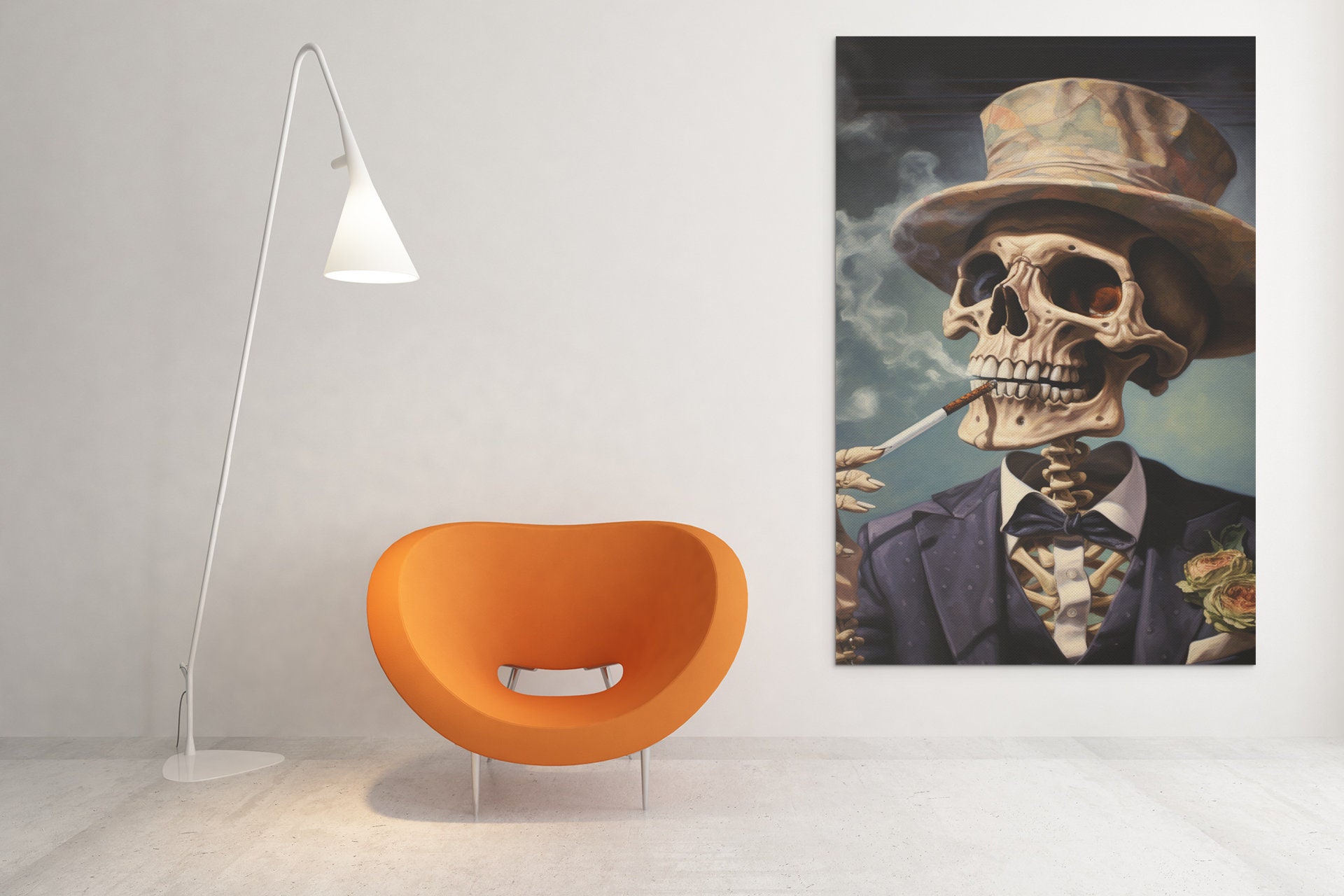 Pop Surrealism Skeleton Wall Art Print Dark Art, Creepy Cute Art ...