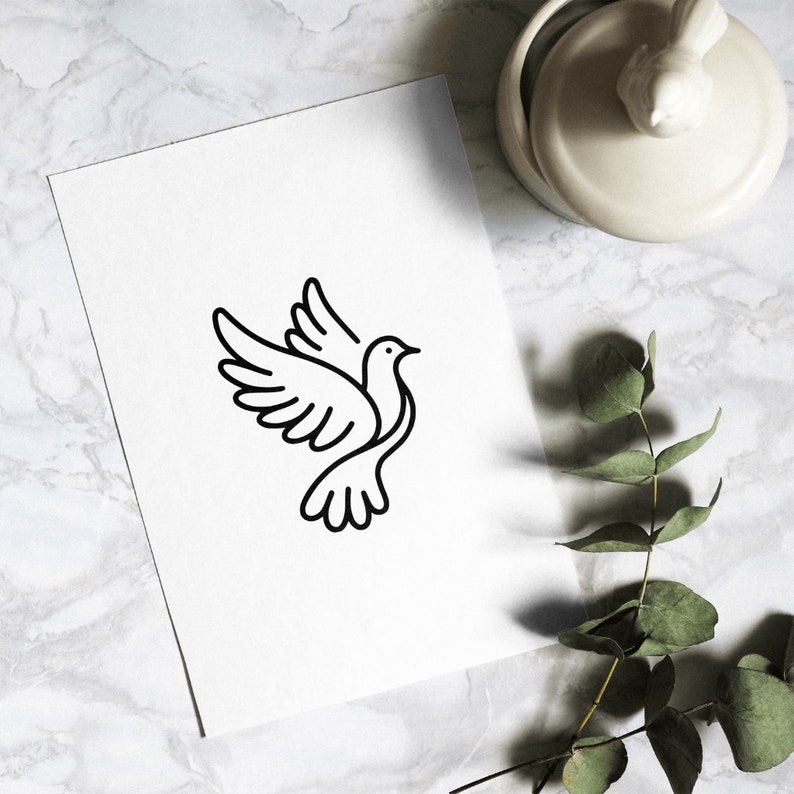 Doves Svg, Dove Vector, Dove Clipart, Dove Line Art Svg, Flying Bird ...