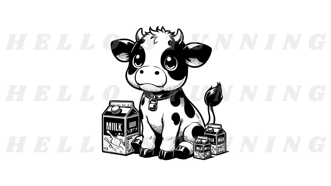 Anime Cow SVG, Baby Cow SVG, Calf Svg, Svg Cow, Graphical Image Art ...