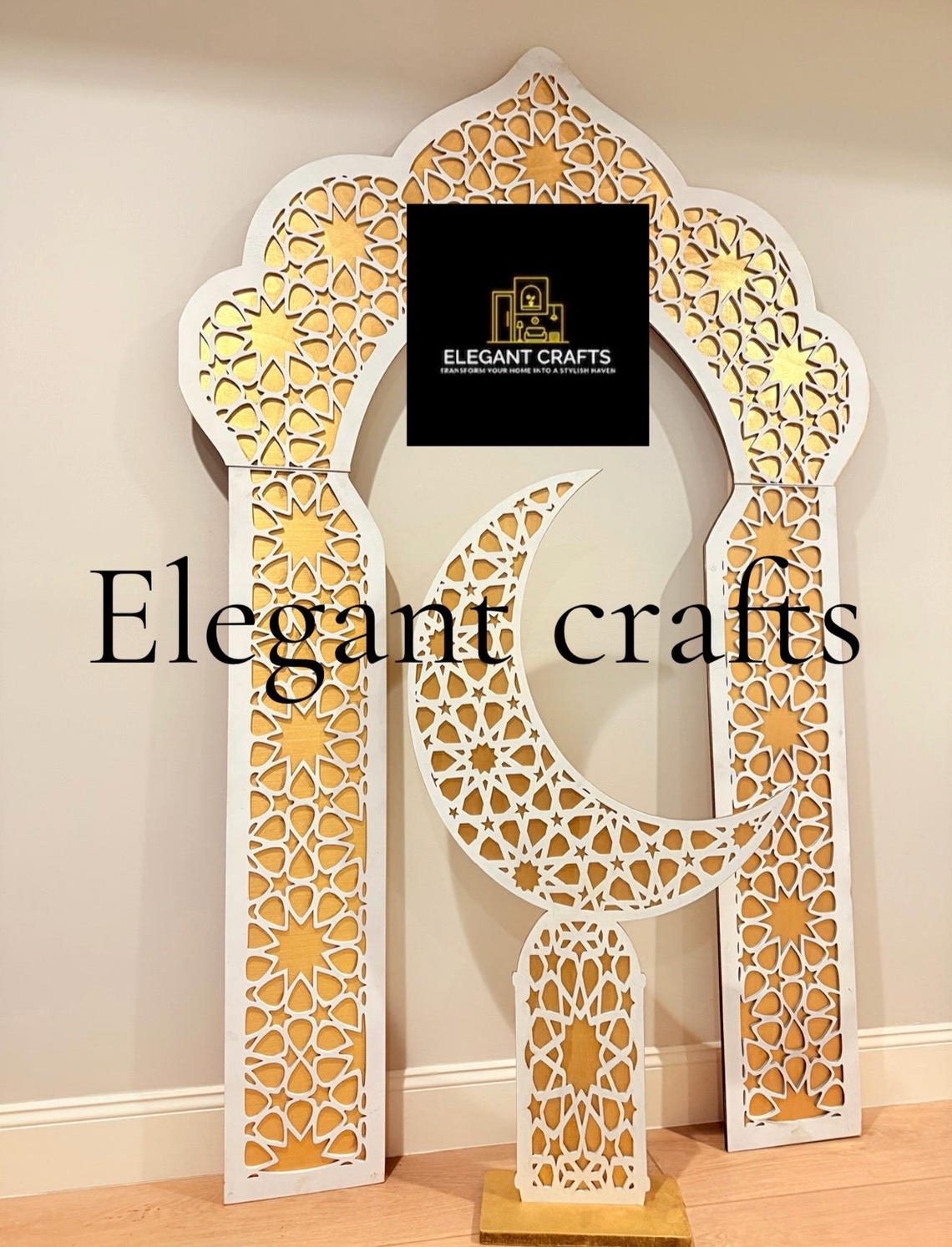 Luxury Islamic Arch Wall Decor – 3 Piece Modular Mihrab Design ...
