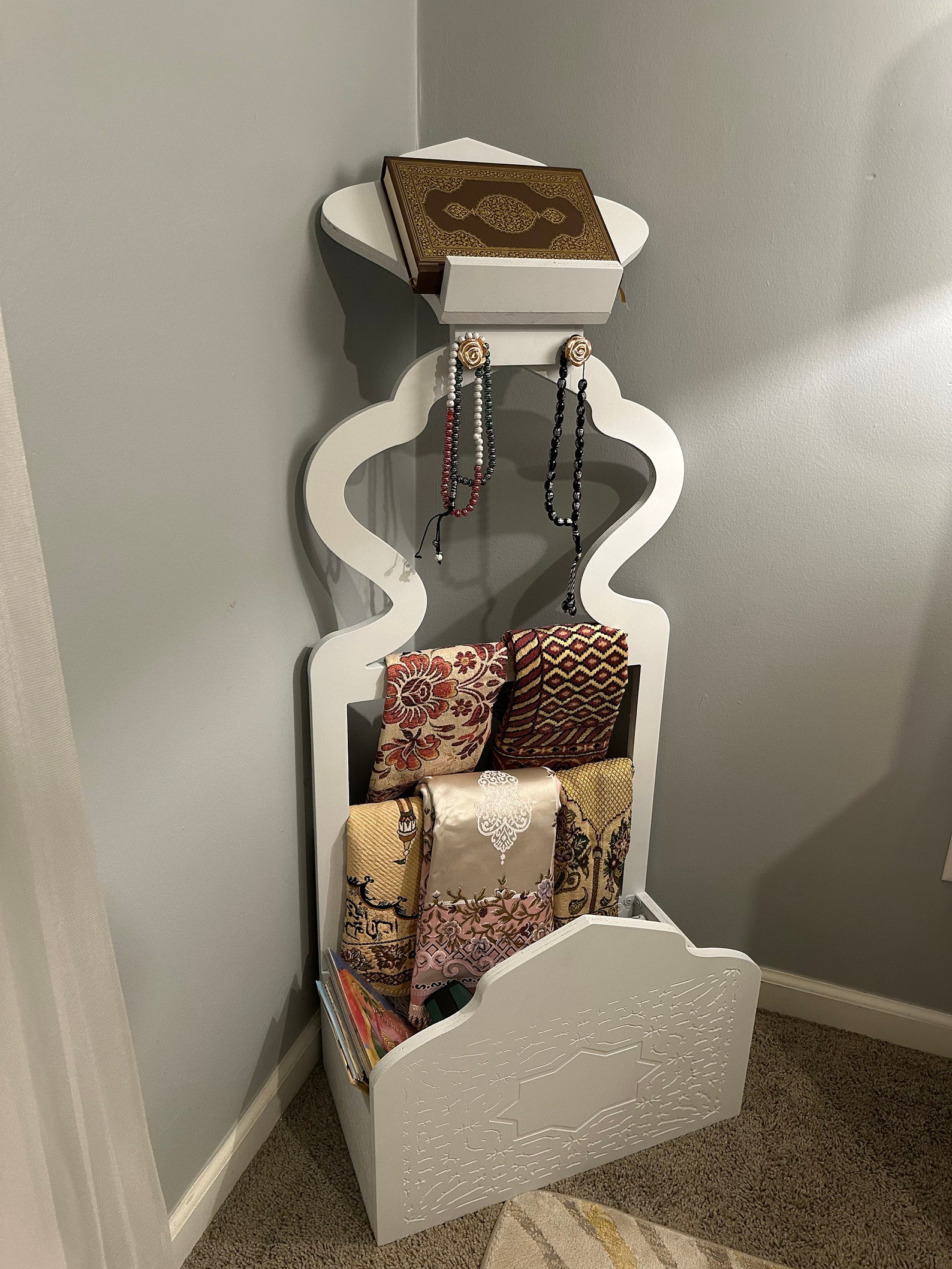 Islamic Prayer Stand With Quran Holder | Trending Muslim Home Decor ...
