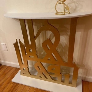 Arabic Ahlan Wa Sahlan Entry Table | Luxury Islamic Console Table ...
