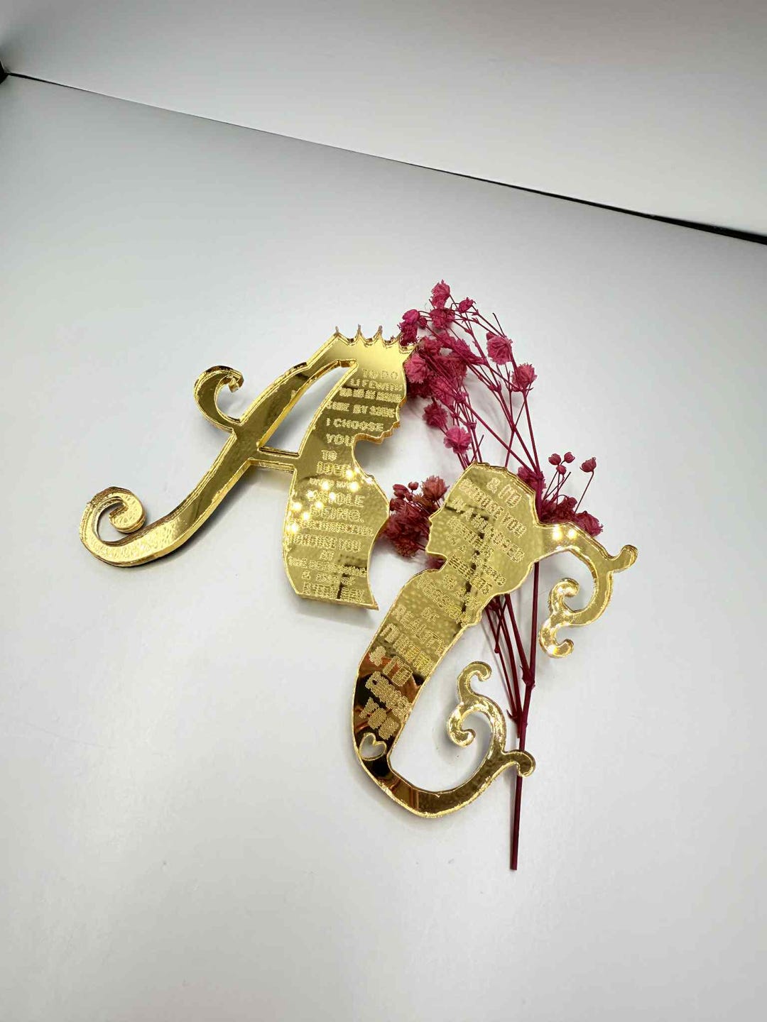 Custom Wedding Brooch Set | Acrylic Bride & Groom Silhouette Pins ...