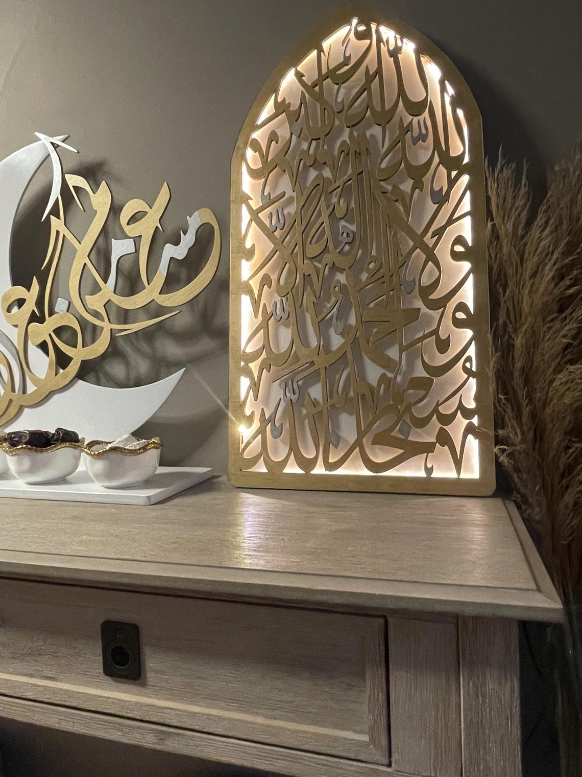 Islamic Calligraphy Mehrab Lights Included (25' Inch Option) - Etsy
