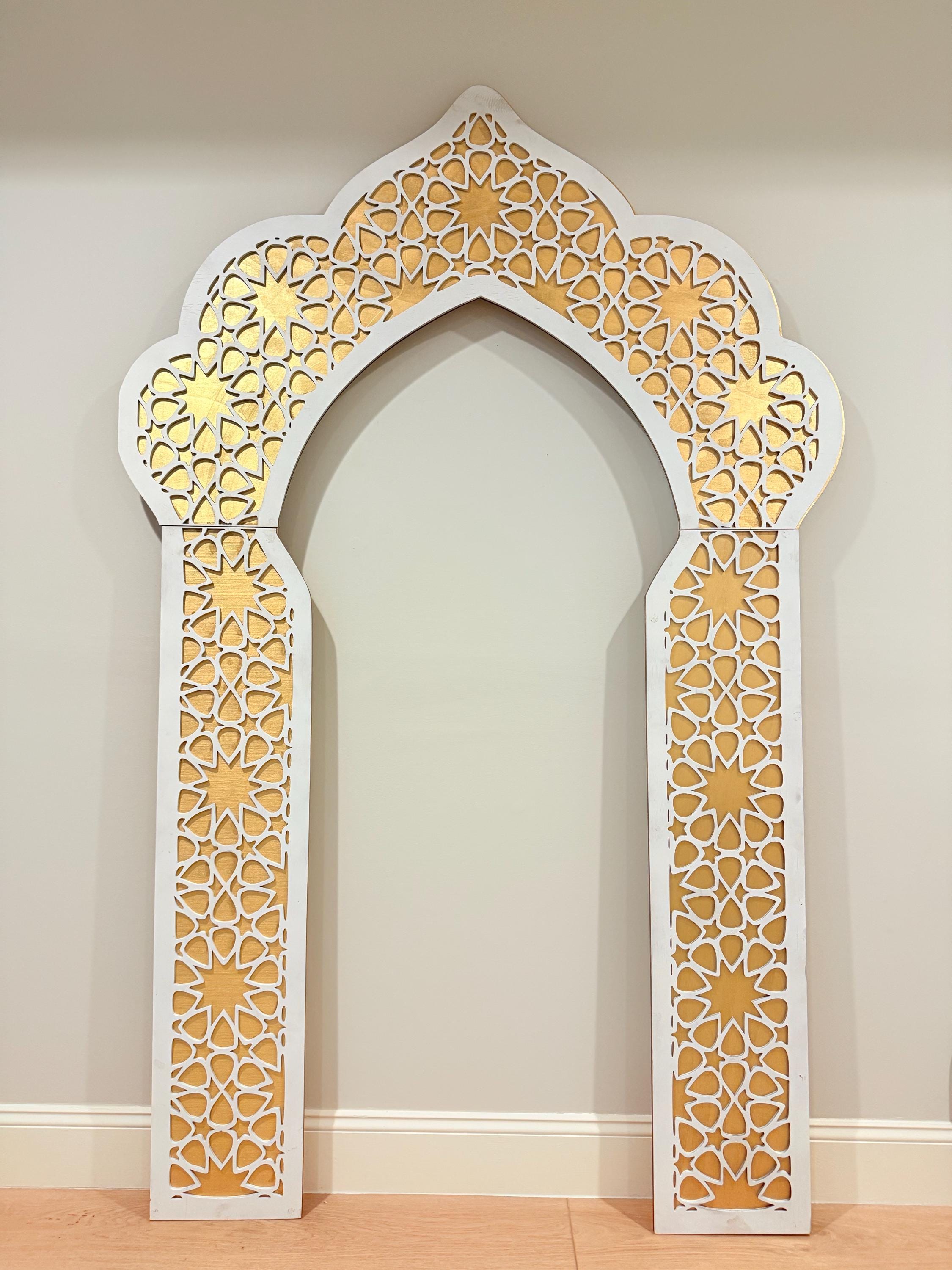 Luxury Islamic Arch Wall Decor – 3 Piece Modular Mihrab Design ...