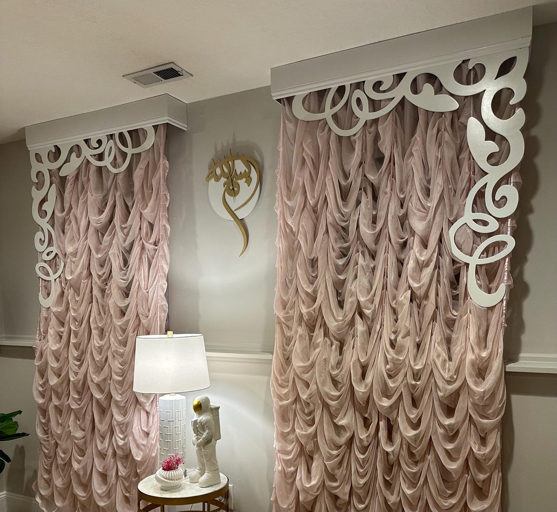 Elegant Wooden Curtain Panel Decor - Etsy
