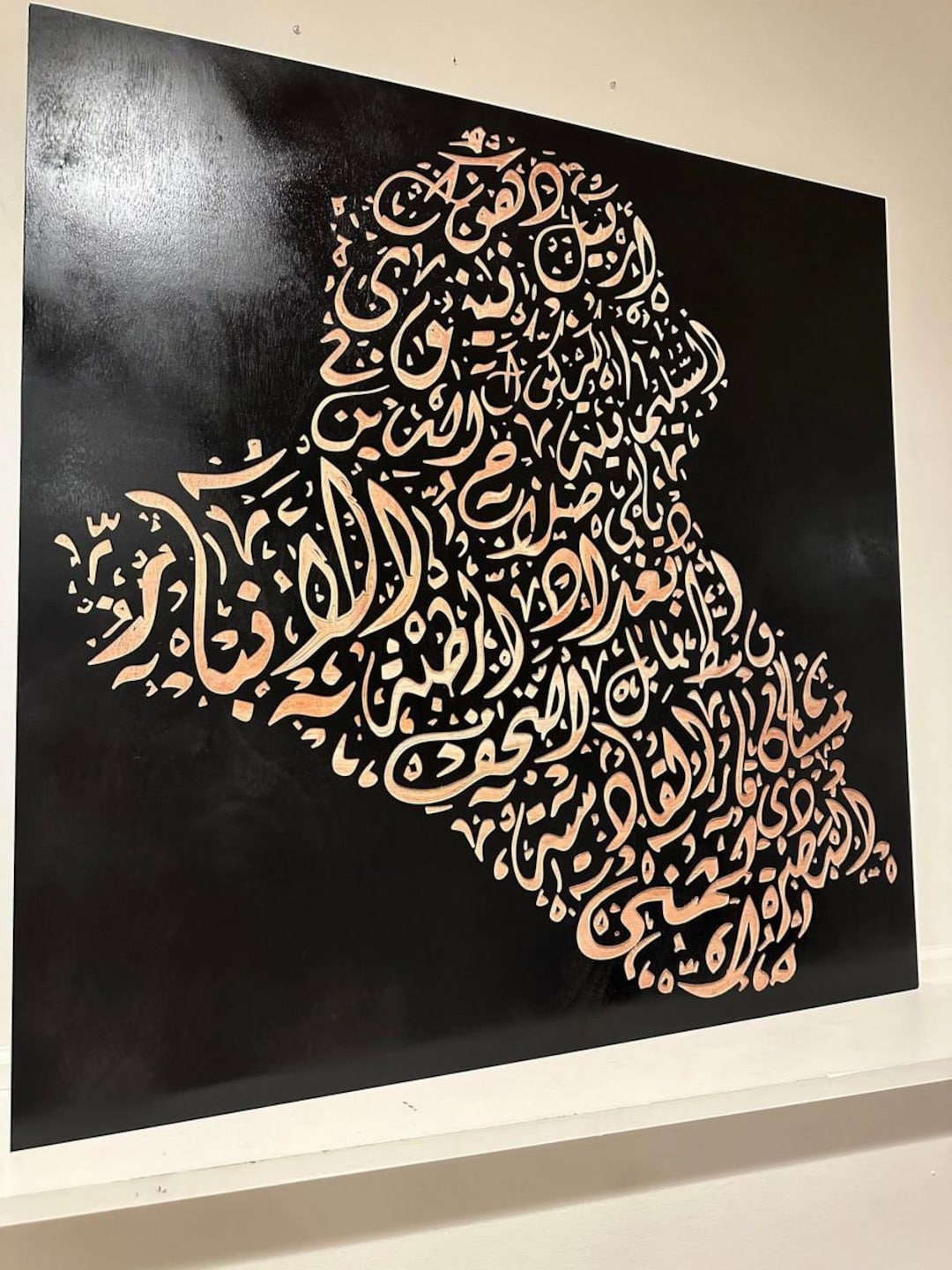 Iraq Handmade Wood Map - Etsy