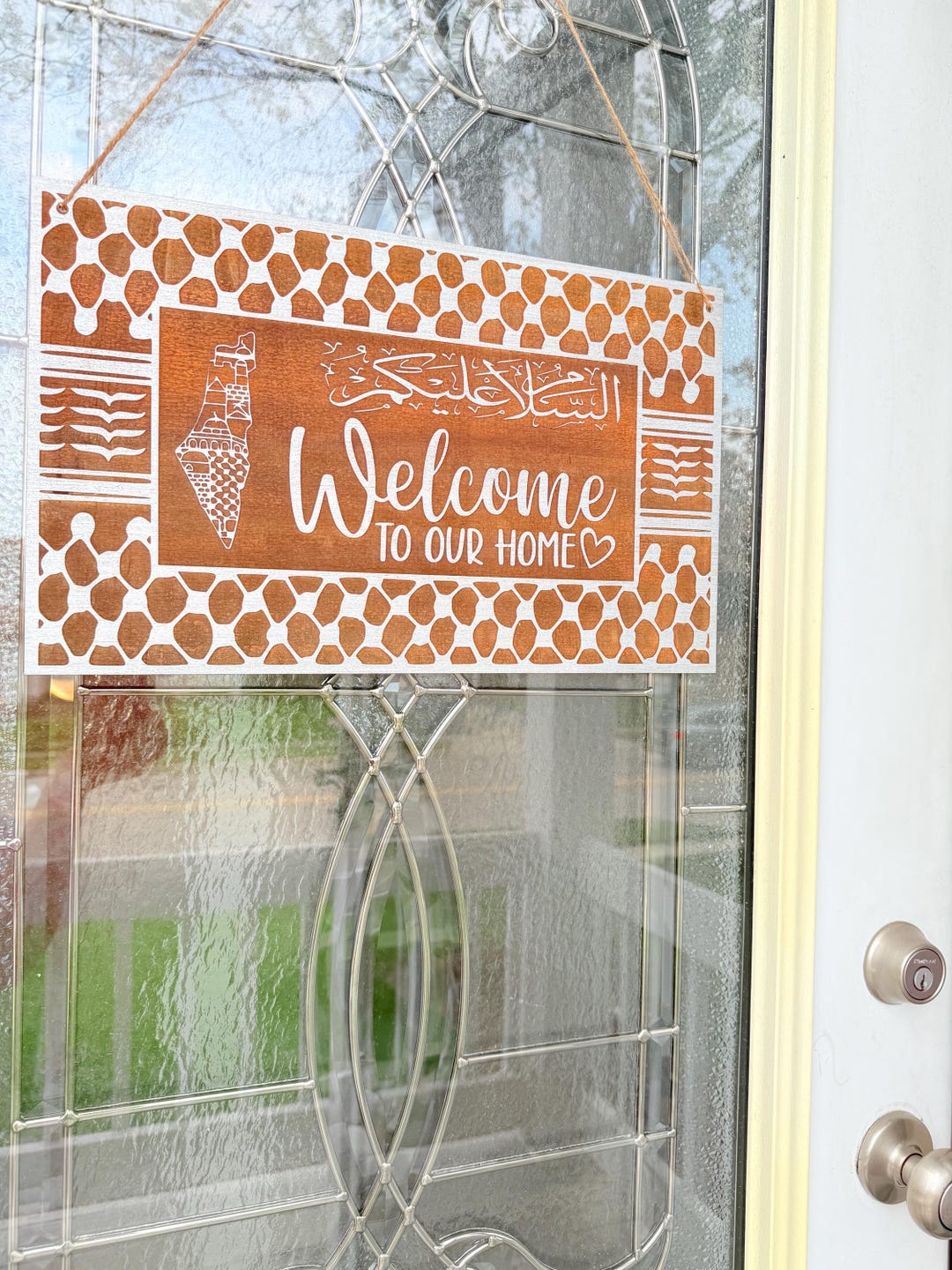 Palestine Islamic Arabic Welcoming Door Sign - Etsy