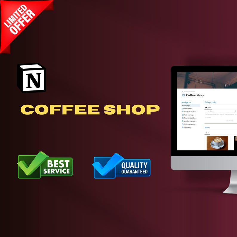 Coffee Shop Business Notion Template - Etsy