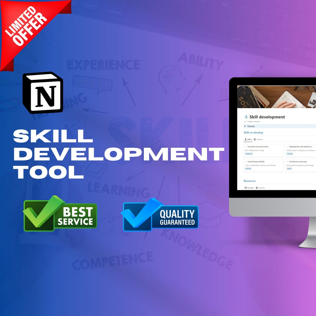 2025 Notion Template for Skill Development - Personal Growth & Learning Tracker, Notion Skill ...