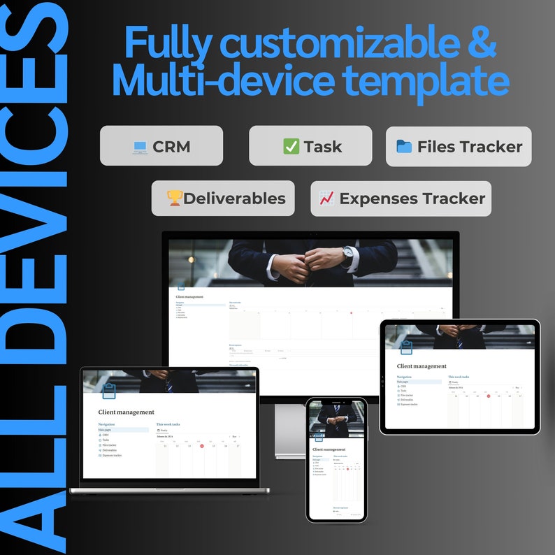 Client Management Notion Template, Contact Database & Project Tracker ...
