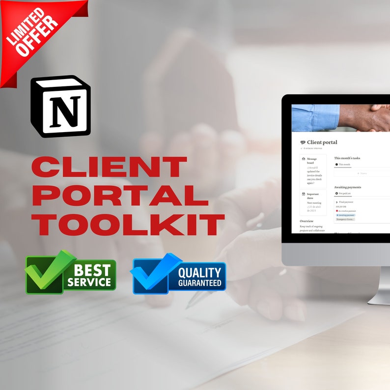 Client Portal Notion Template: Project Collaboration Hub (digital ...