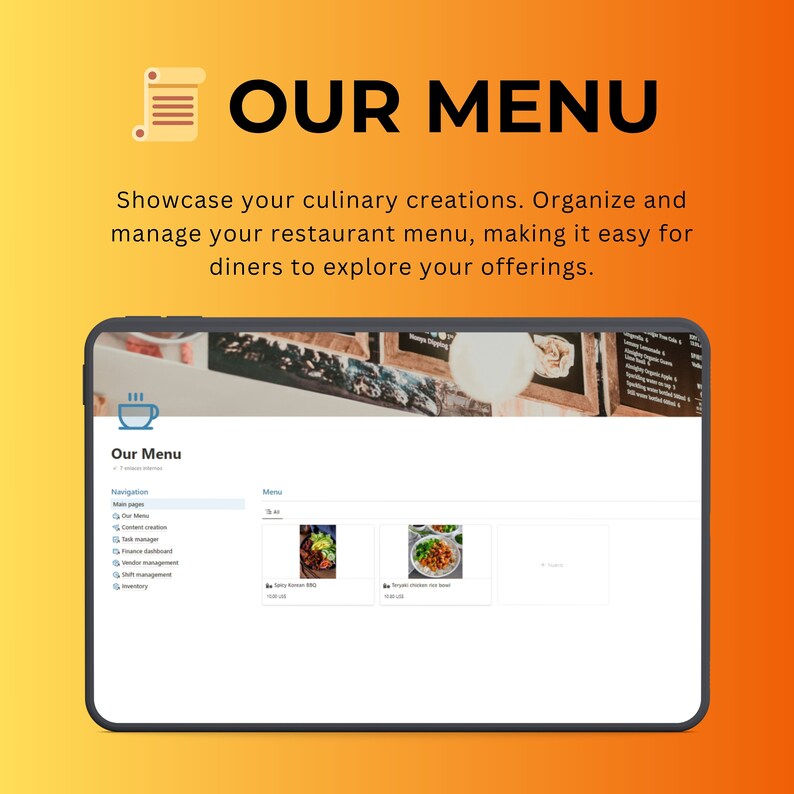 Notion 2025 Edition Restaurants Notion Template, Food and Beverage Notion Template, Editable ...