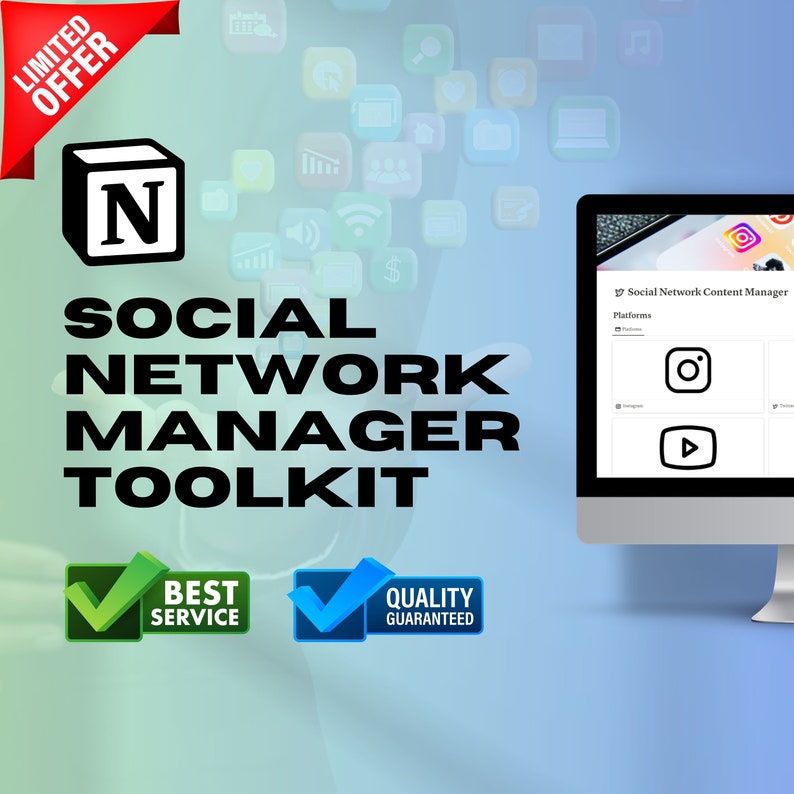 2025 Notion Template for Social Media Managers and Creators - Social Network Management - Etsy