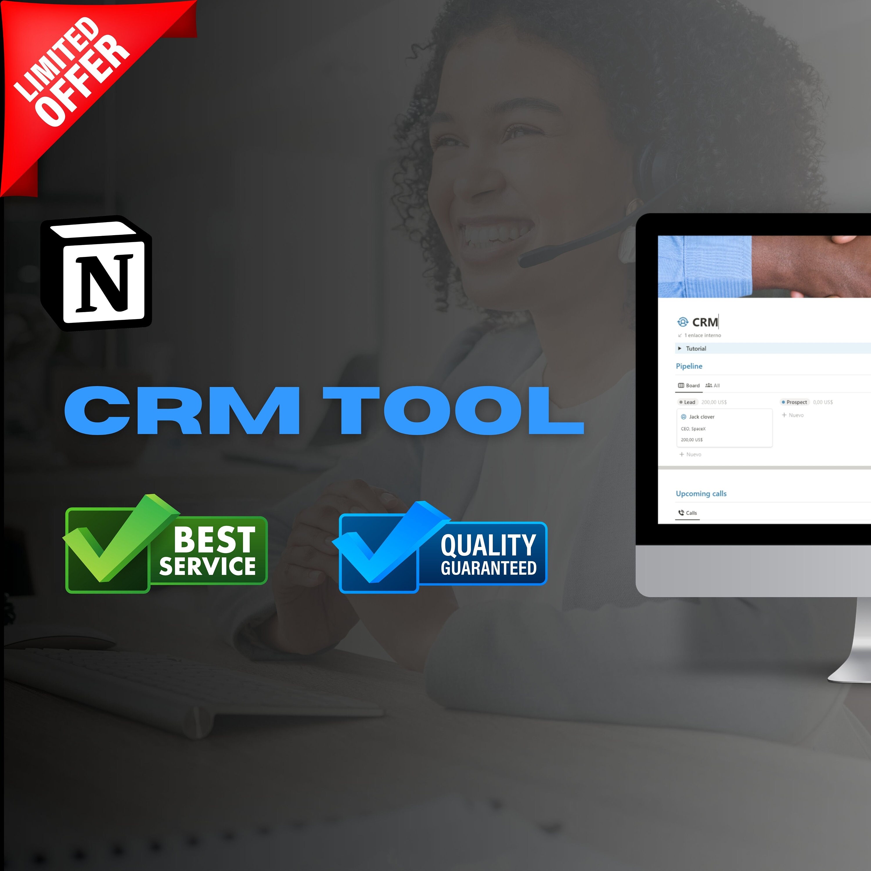 Crm Notion Template Editable Business Notion Template Digital Aesthetic Notion Dashboard