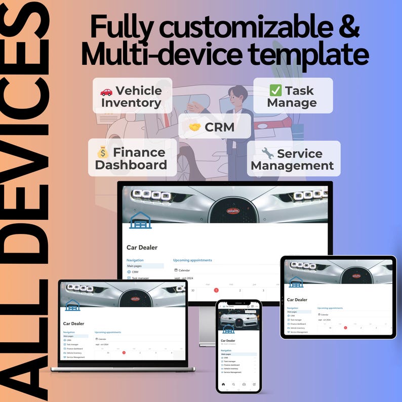 Car Dealer and Showroom Business Template Notion - Etsy