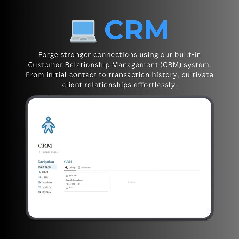 Client Management Notion Template, Contact Database & Project Tracker ...
