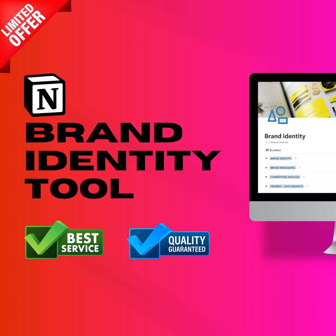 Brand Identity Tool Notion Template, Brand Strategy Presentation ...