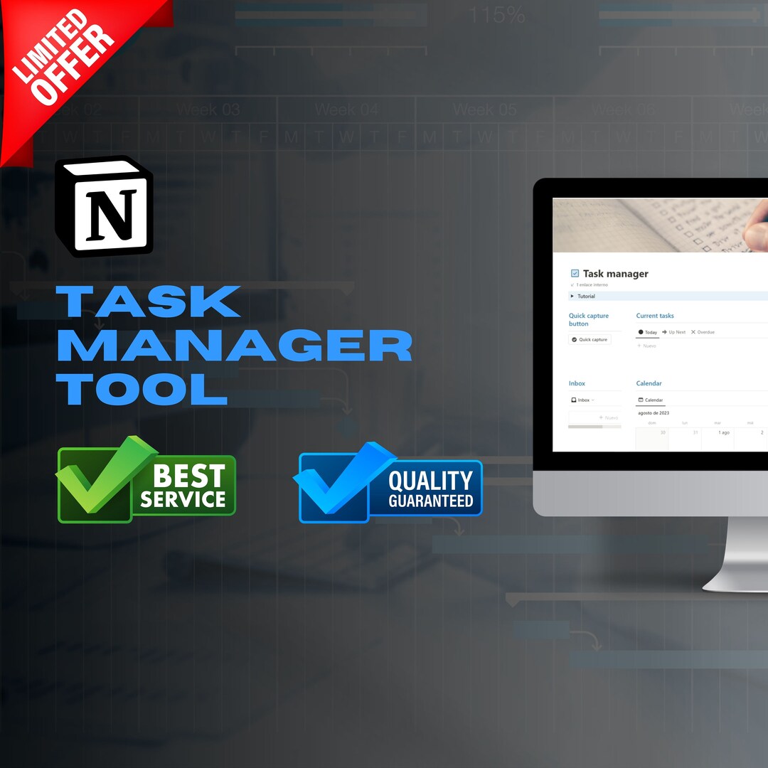Task Management Notion Template With Project Planner, Kanban & Calendar ...