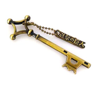 Attack on Titan Erens Basement Key Necklace, Anime Key Necklace, Anime ...