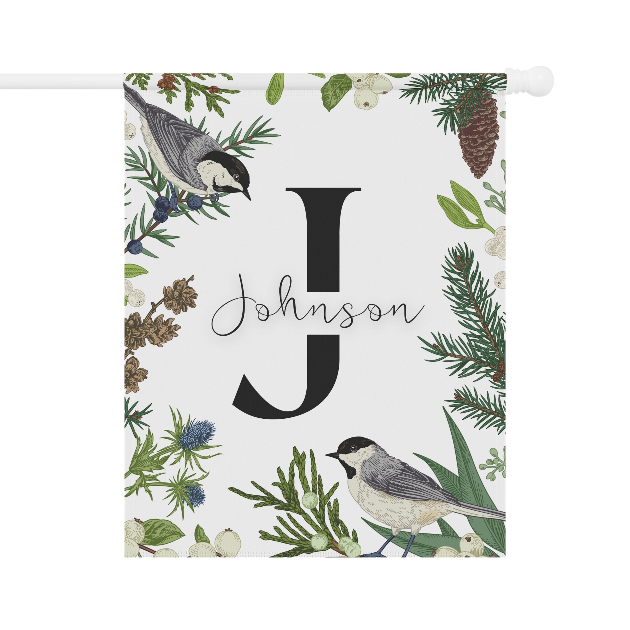 Personalized Winter Flags 2 Sizes, Custom Winter Flag With Initial and ...