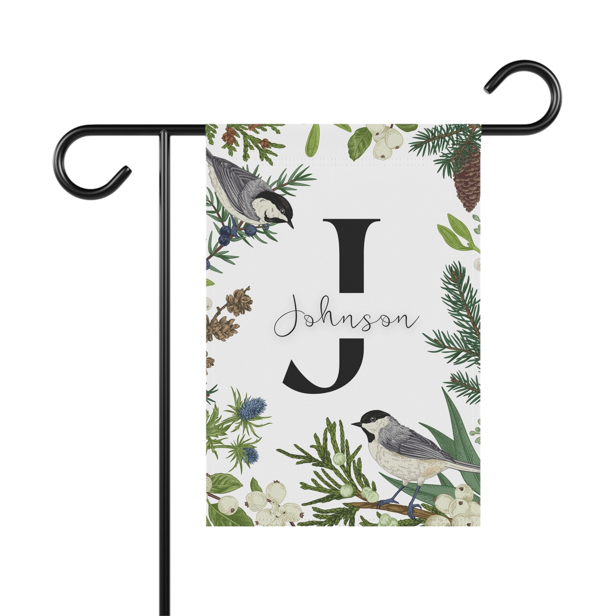 Personalized Winter Flags 2 Sizes, Custom Winter Flag With Initial and ...