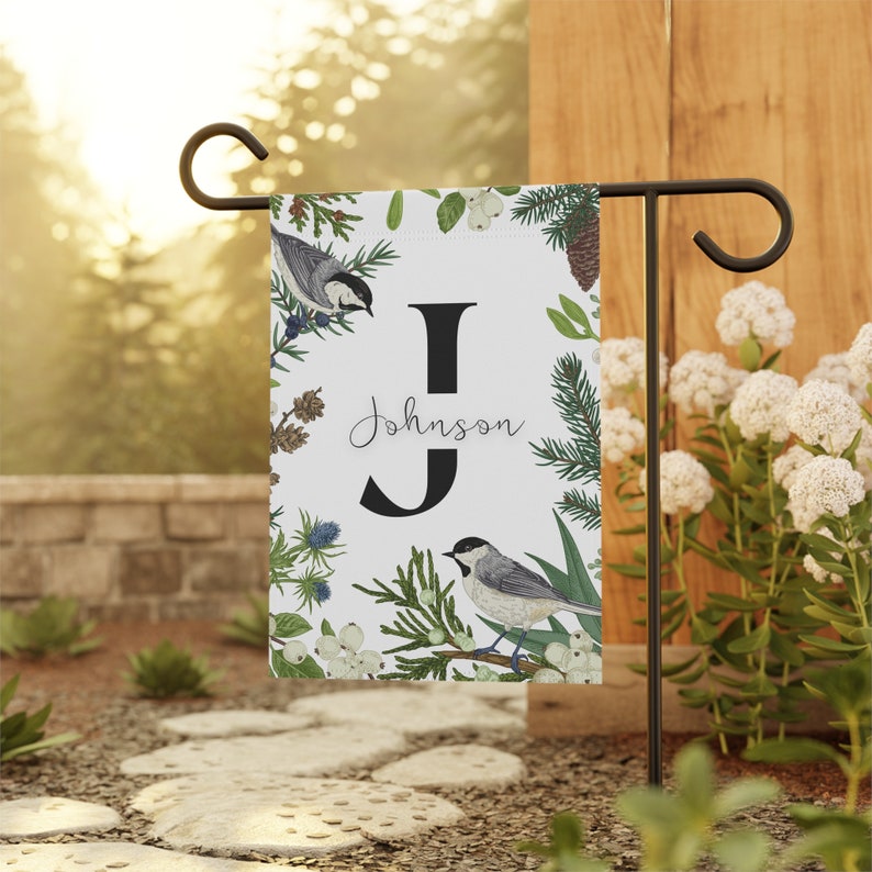 Personalized Winter Flags 2 Sizes, Custom Winter Flag With Initial and ...