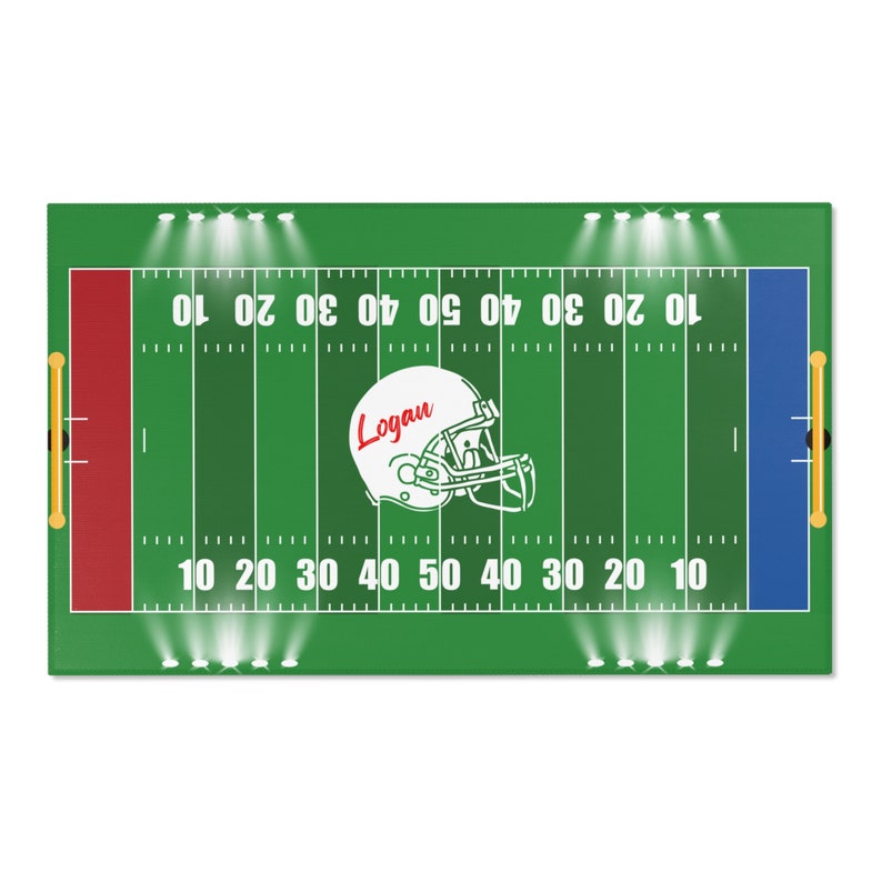 Personalized Football Field Rug for Playroom/bedroom 2 Sizes, Custom ...