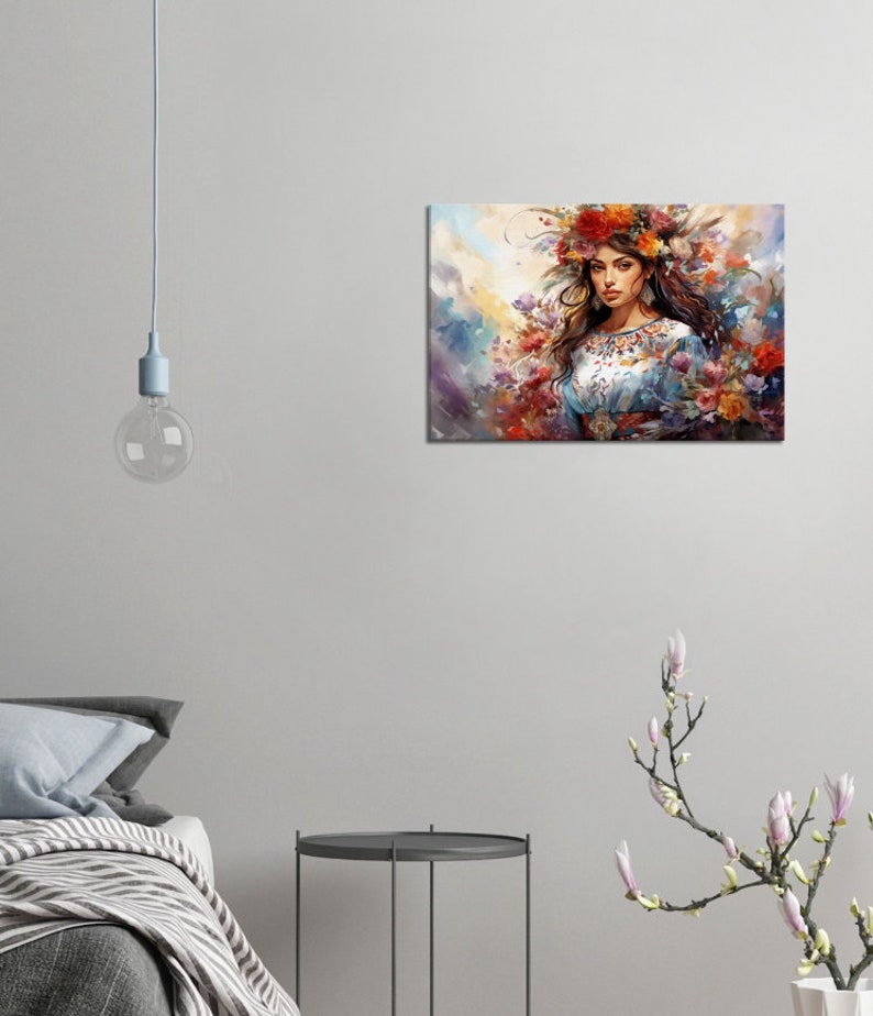 Captivating Mesoamerican Beauty, Watercolor Style Painting Digital Art ...