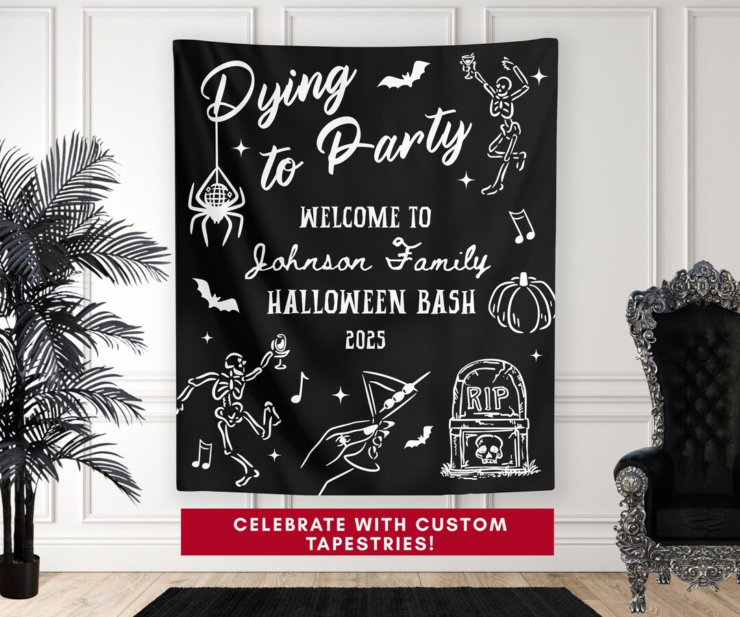 Personalized Party Sign, Halloween Party Decor, Halloween Birthday ...
