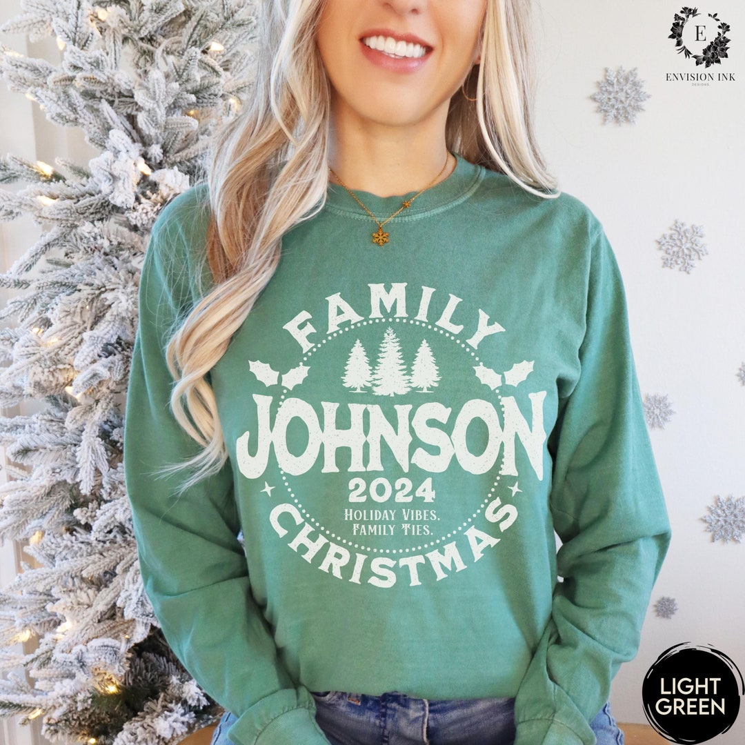 Custom Family Christmas Shirts, Comfort Colors® Matching Family ...