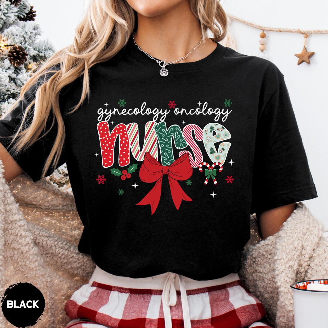 Christmas Gynecology Oncology Nurse Shirt, Oncology Nurse Christmas ...