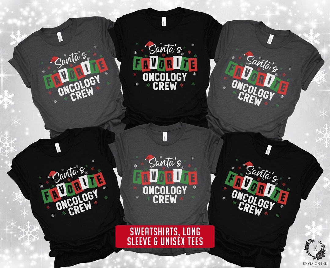 Oncology Crew Christmas Shirt, Cancer Crew Group Shirts, Oncology ...