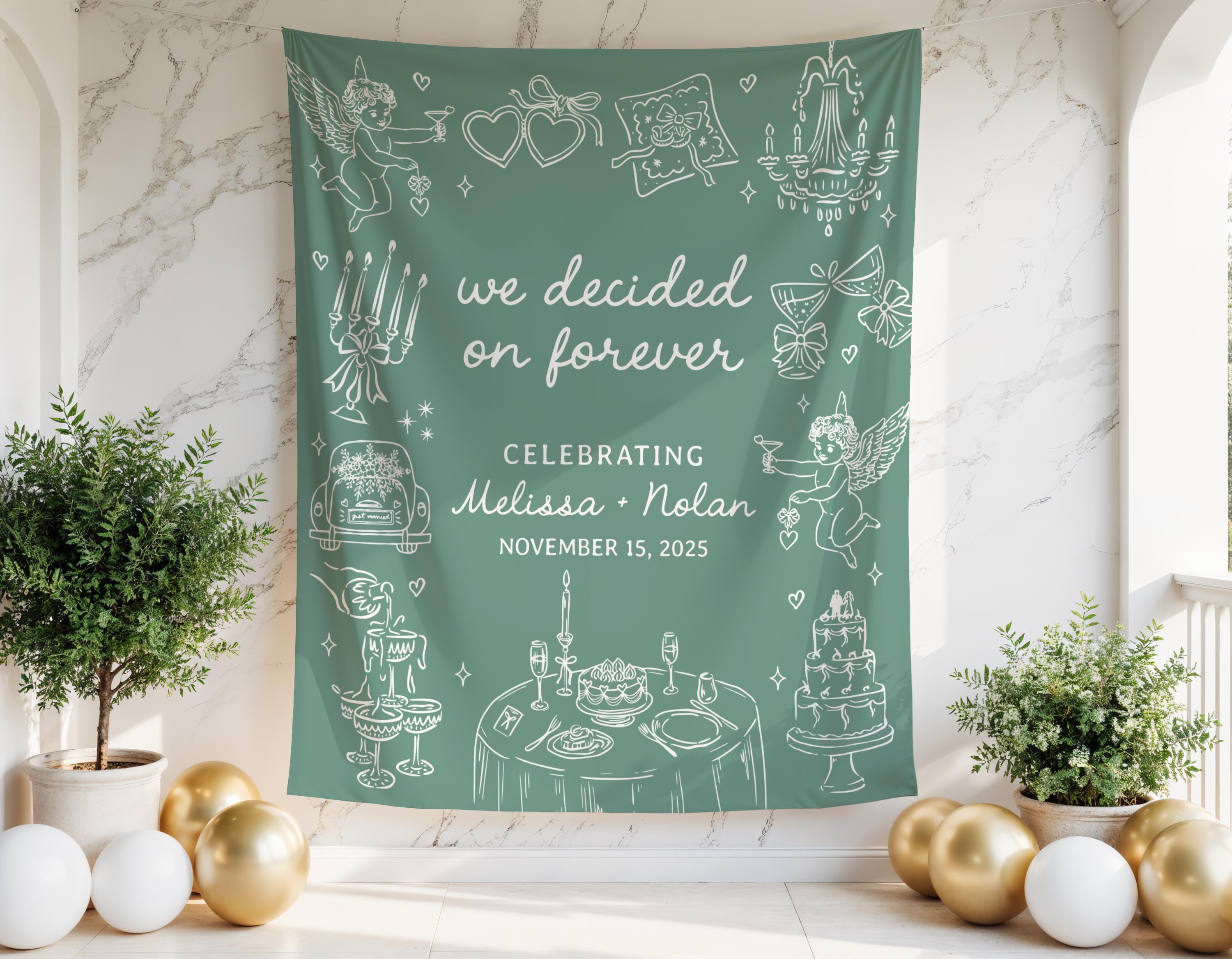 Personalized Wedding Banner, Custom Engagement Party Sign, Rehearsal ...