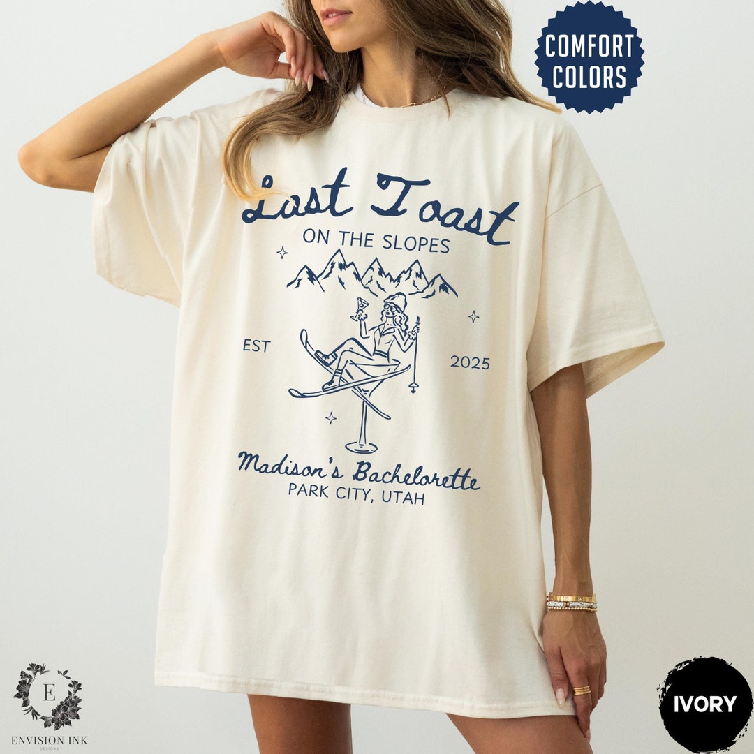 Custom Bachelorette Party Shirt, Skiing Bride Tee, Ski Trip Bridal ...