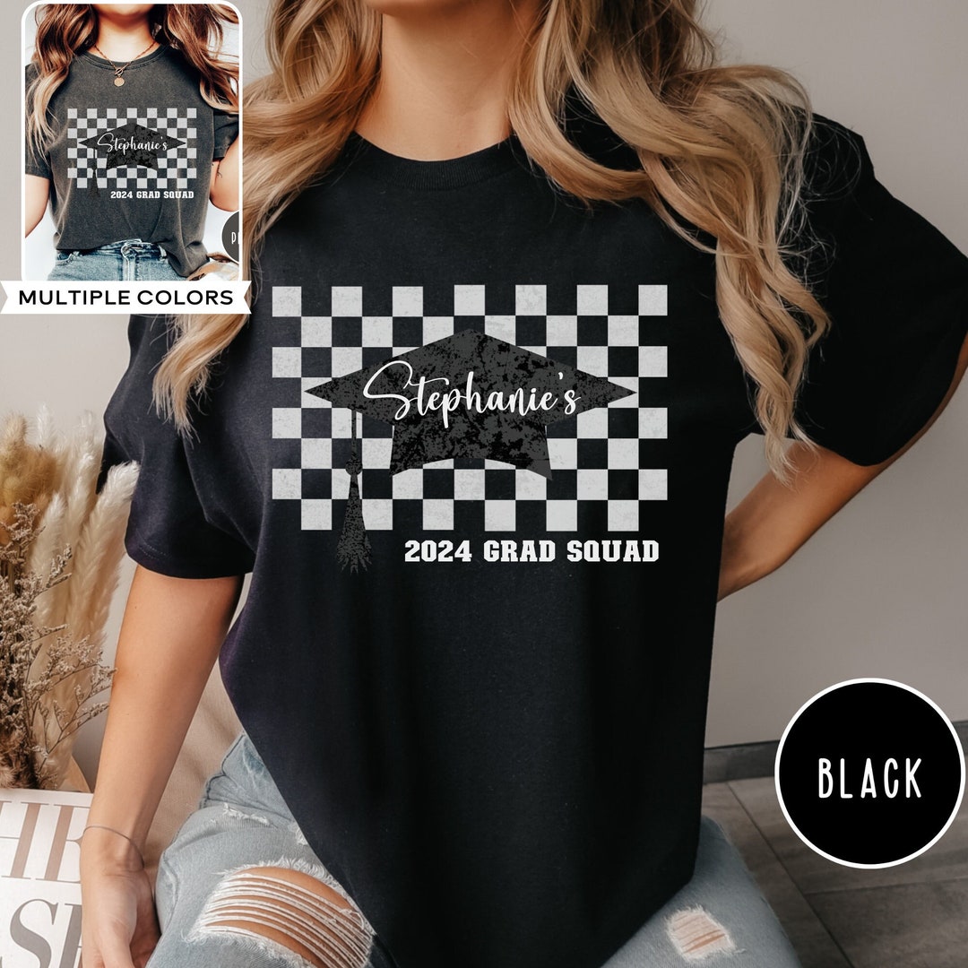 Comfort Colors Vintage Graduation Shirt Checkered Graduation Shirt ...