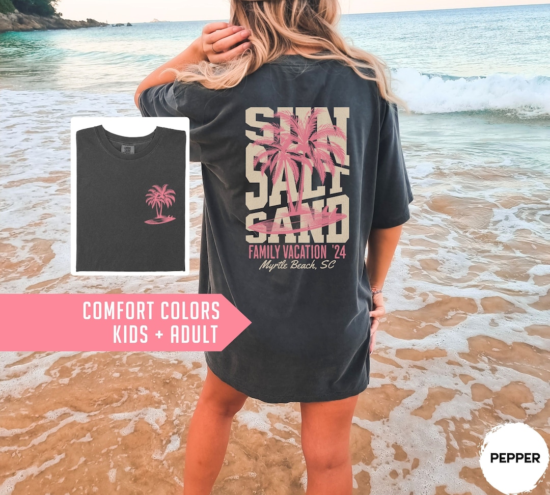 Comfort Colors Custom Family Beach Shirts Personalized Matching Group ...
