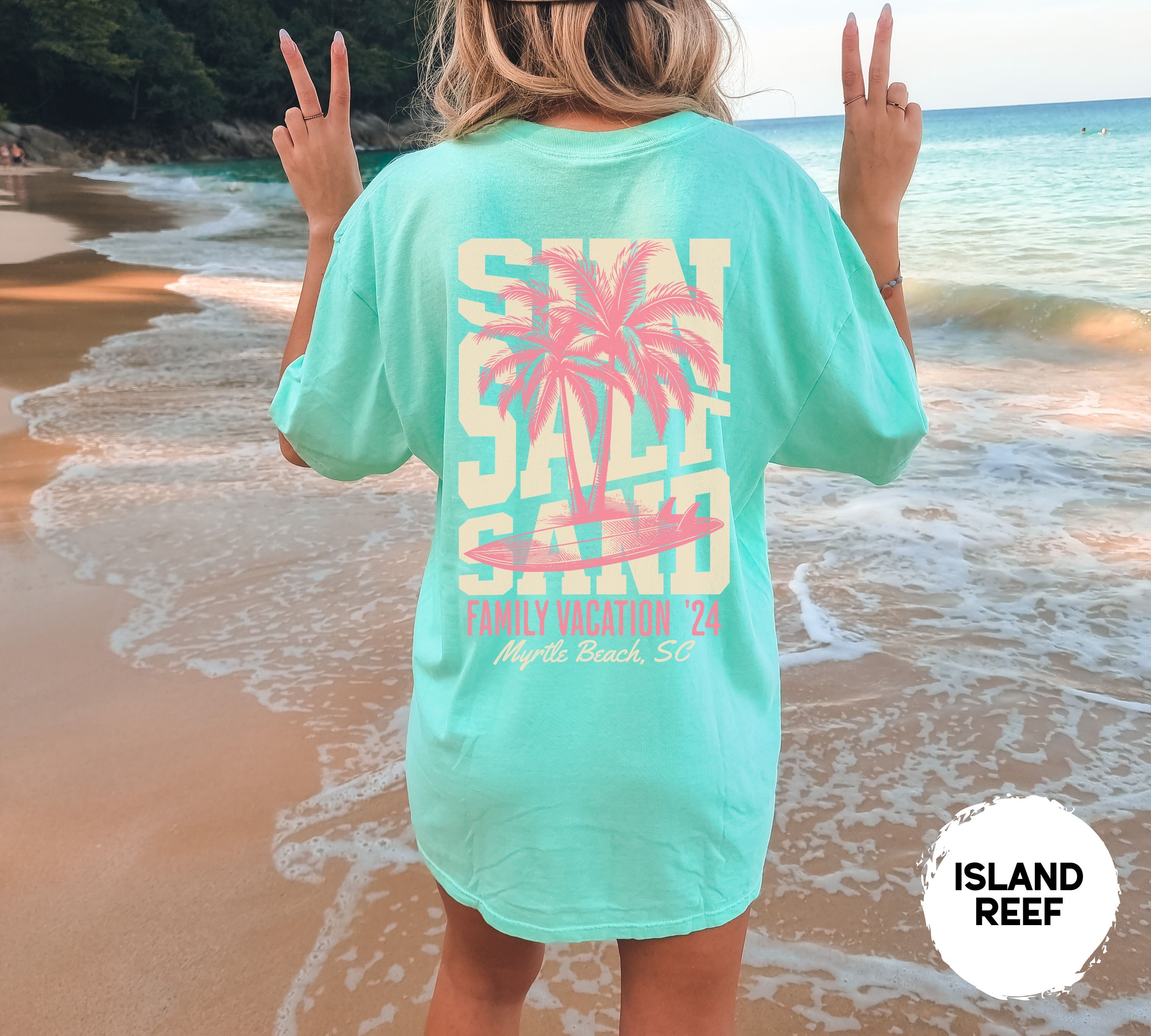 Comfort Colors Custom Family Beach Shirts Personalized Matching Group ...