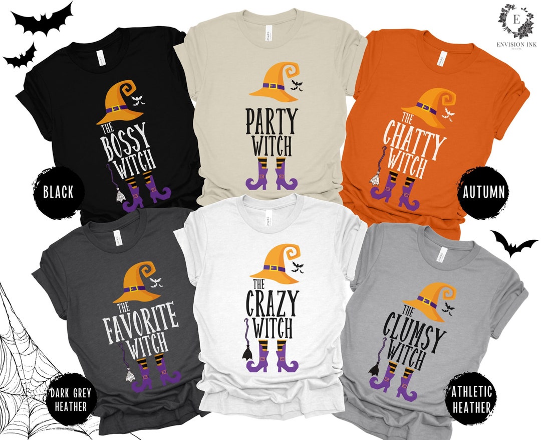 Custom Witch Shirts, Funny Matching Halloween T-shirts, Fun Halloween ...