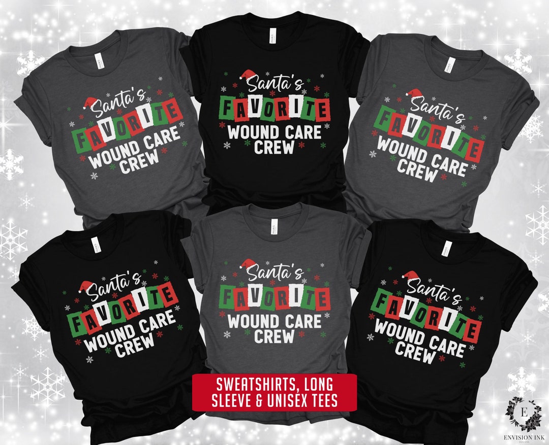 Christmas Wound Care Nurse Shirt, Wound Care Long Sleeve Christmas Tee ...