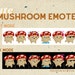 Six (6) Hand-drawn Mushroom Emotes | Twitch | Discord | Youtube ...