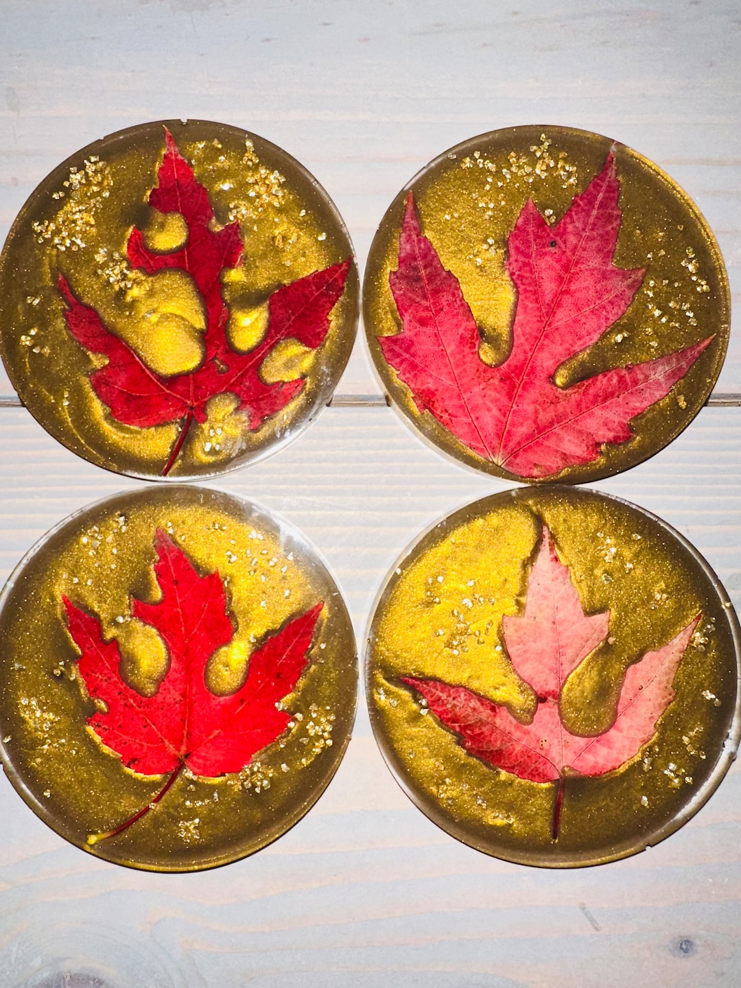 Custom Epoxy Coasters Sets of 4 With or Without Holder - Etsy