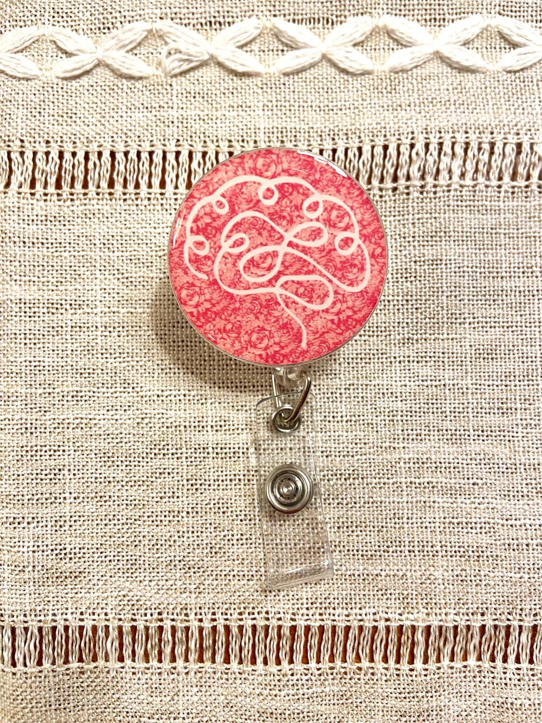 Rose Brain Badge Reel: Neurology, Neurosurgery, Psychology - Etsy