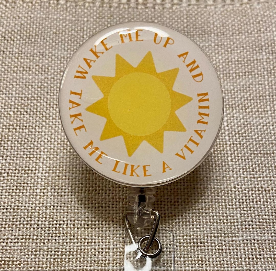 Sunshine Vitamin Badge Reel: Mental Health Gift - Etsy