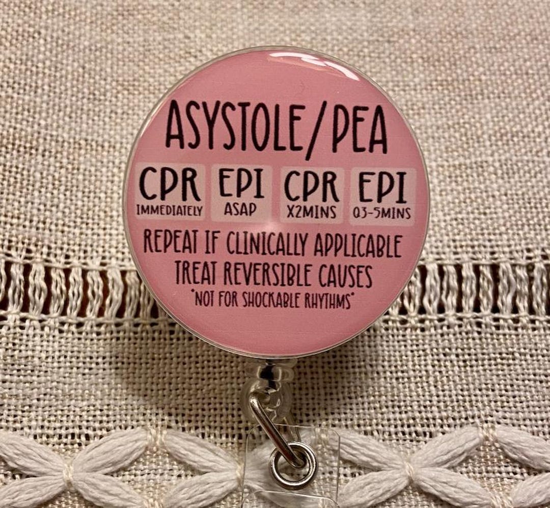Cardiac Arrest Algorithm Badge Reel: ACLS, Code Blue - Etsy