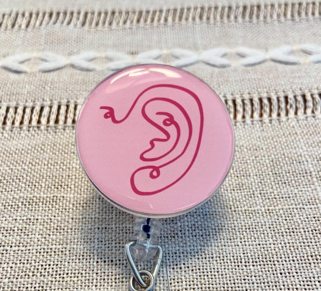Ear Badge Reel / Anatomic Ear / Audiology / Audiologist / ENT ...