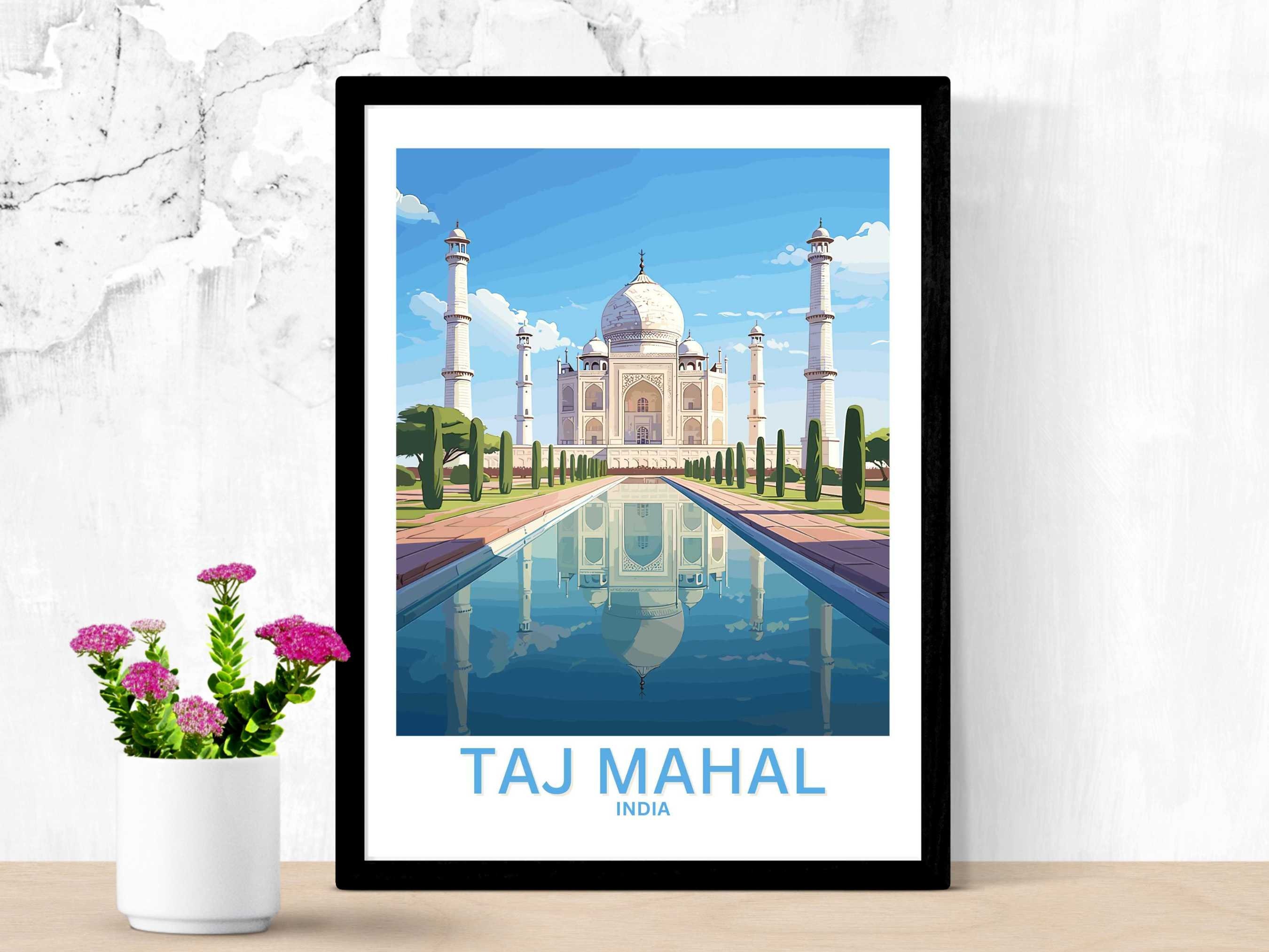 Taj Mahal Printable Poster, Taj Mahal Print, Digital Download, India ...