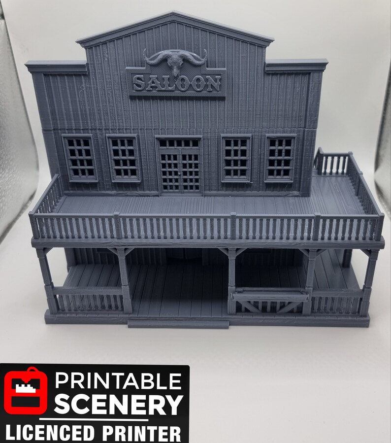 Printable Scenery Wild West Saloon Table Top Terrain 3D Printed - Etsy