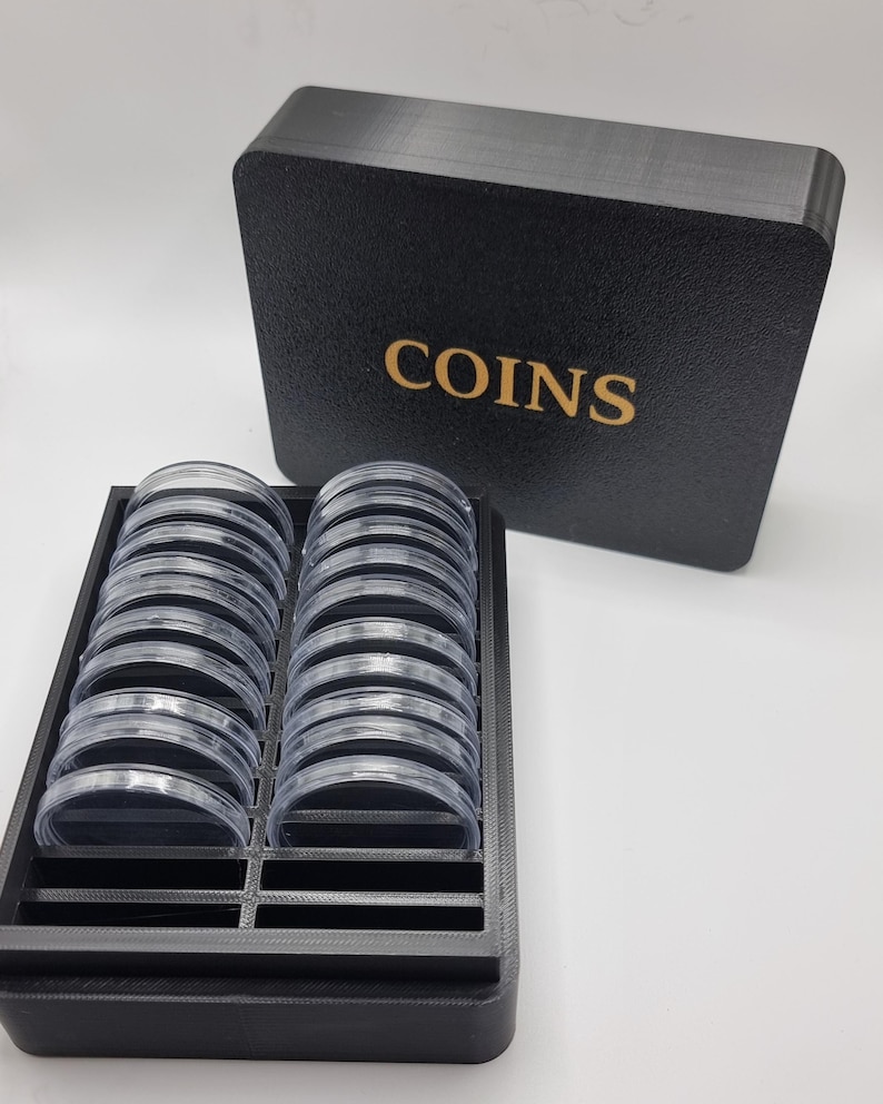 Storage Box for Coins, 40mm Coin Capsule - Strong - Holds 24 ...